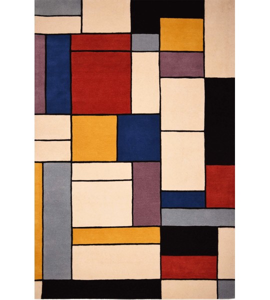 TAPIS CONTEMPORAIN "MONDRIAN"